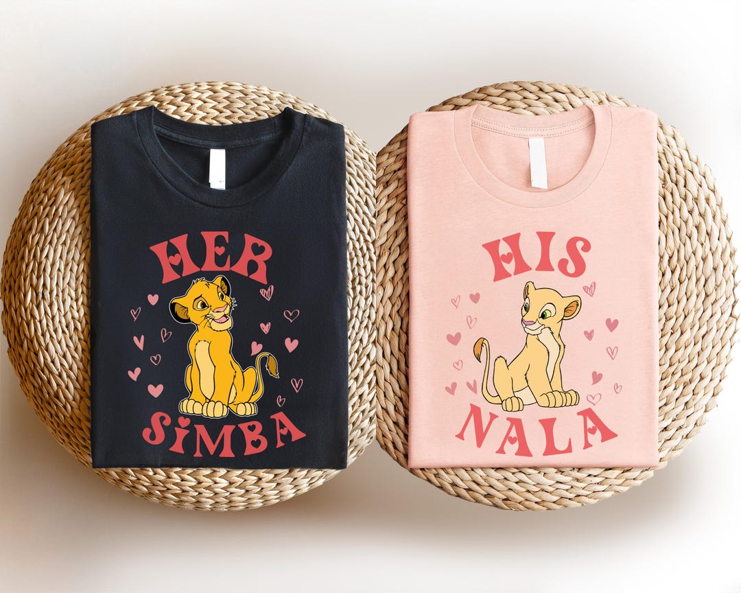 Her Simba His Nala Valentine Shirt, Disney Lion King Valentine's Day ...