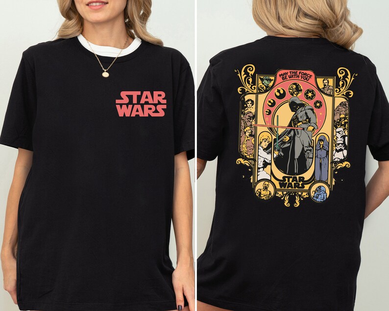 Art Nouveau Star Wars Shirt, Disney Darth Vader Shirt, R2D2 C3PO Shirt ...