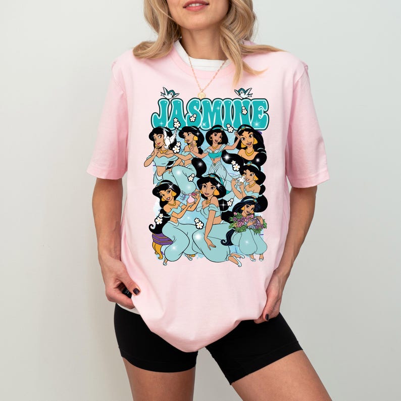 Princess Jasmine Shirt, Disney Jasmine Floral Sweatshirt, Jasmine ...