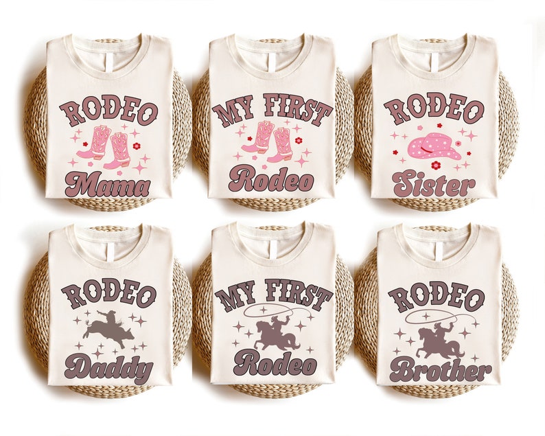 My First Rodeo Shirt, Western Country Mom Dad Shirts, Rodeo Mama Daddy ...
