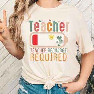 Teacher Recharge Required Shirt, Elementary Educators Shirt, Teacher ...