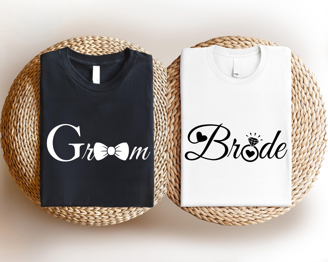 Bride and Groom Shirt, Matching Couple Shirt, Wedding Party Shirt ...