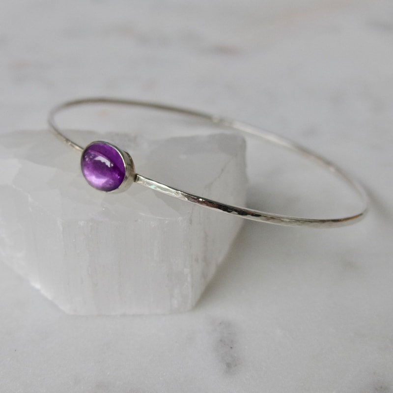 Amethyst Bangle - Etsy