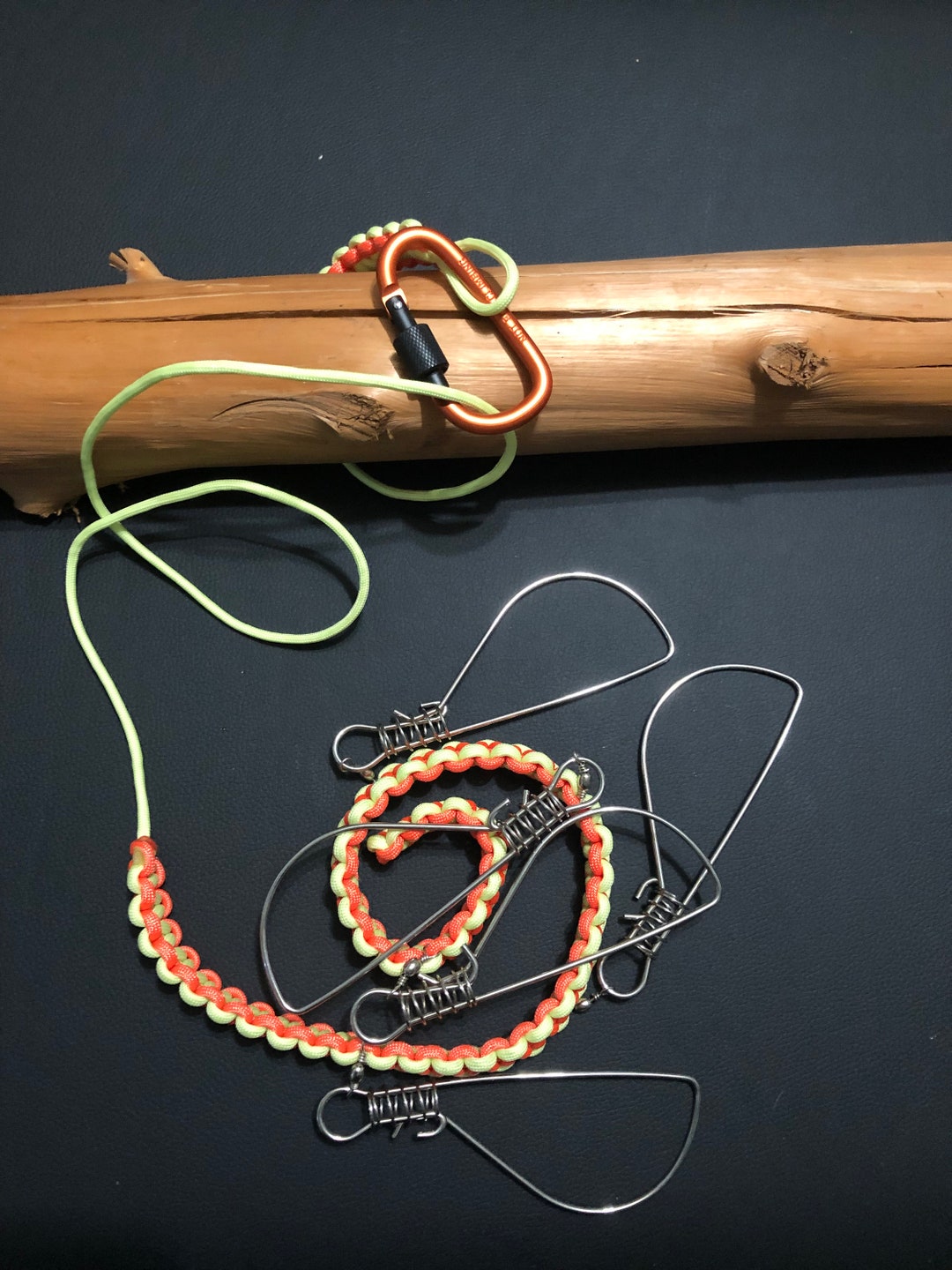 Patented Fish Stringer Hunter Orange and Glow in the Dark Fishing, Fish ...