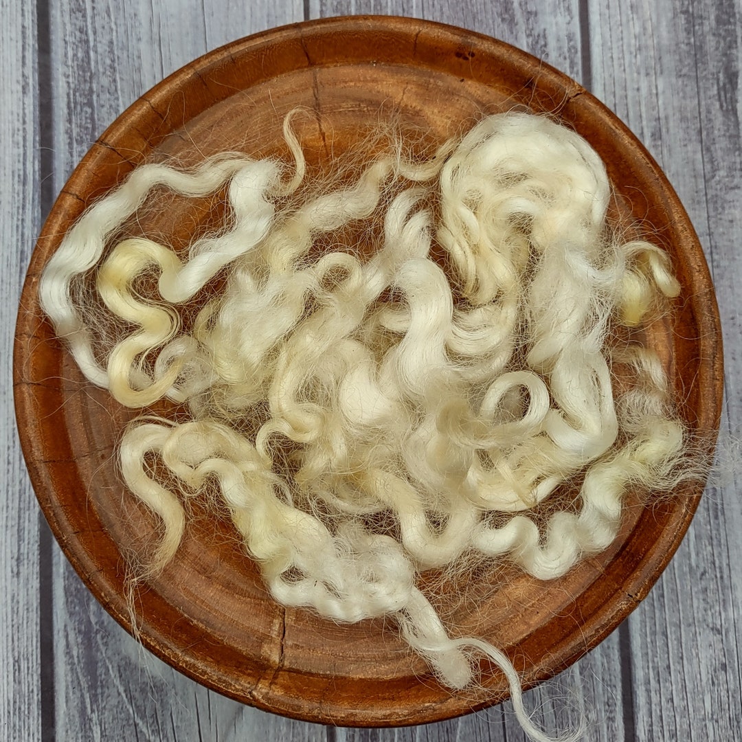 Cotswold Wool Locks White Curly Wool Shave Em to Save Em - Etsy