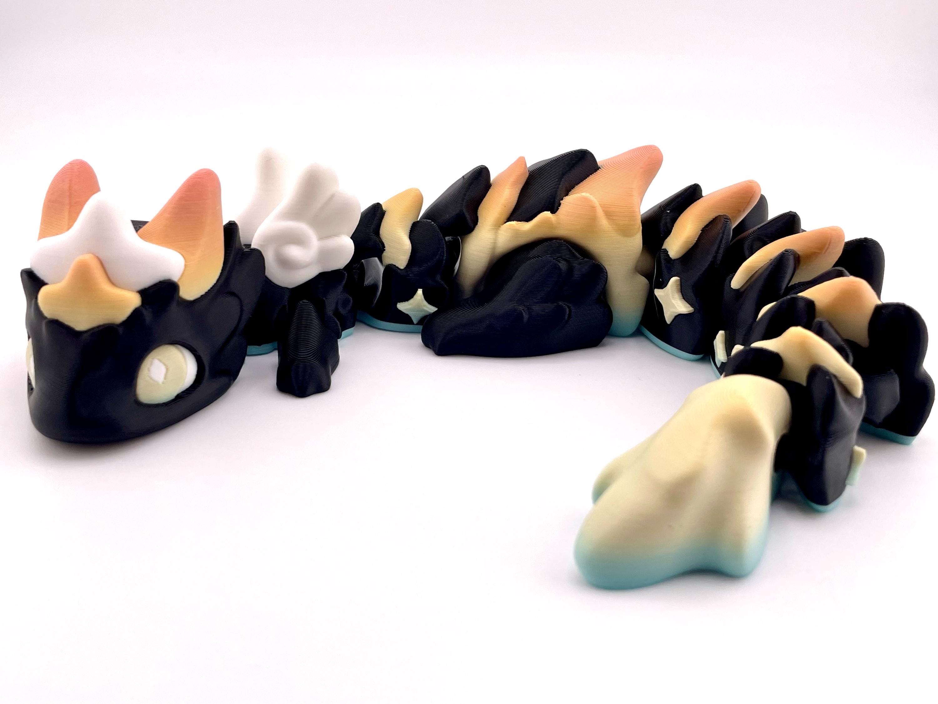 Articulating Rainbow Twinkle Dragon - Atria Dragon - 10 Inch Flexi ...