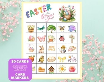 Spring Bingo Printable Game Set of 30, Spring Classroom Game, Spring ...