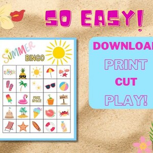Summer Bingo Game: End of Year Classroom Party (PDF Pattern) - Etsy