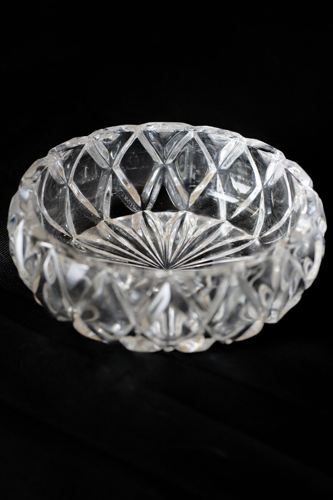 Godinger Cut Crystal Candy Dish With Diamond Pattern - Etsy
