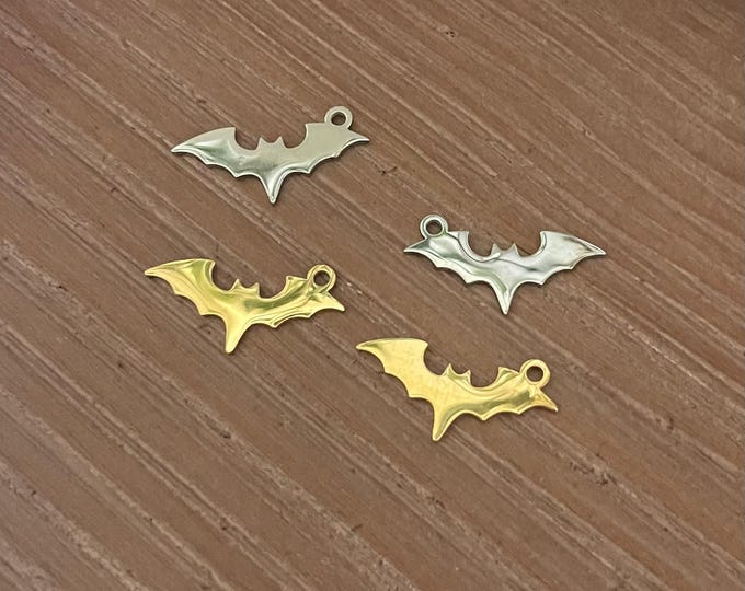 Bat Charm Necklace, Sterling Silver Filigree Bat Jewelry, Halloween ...