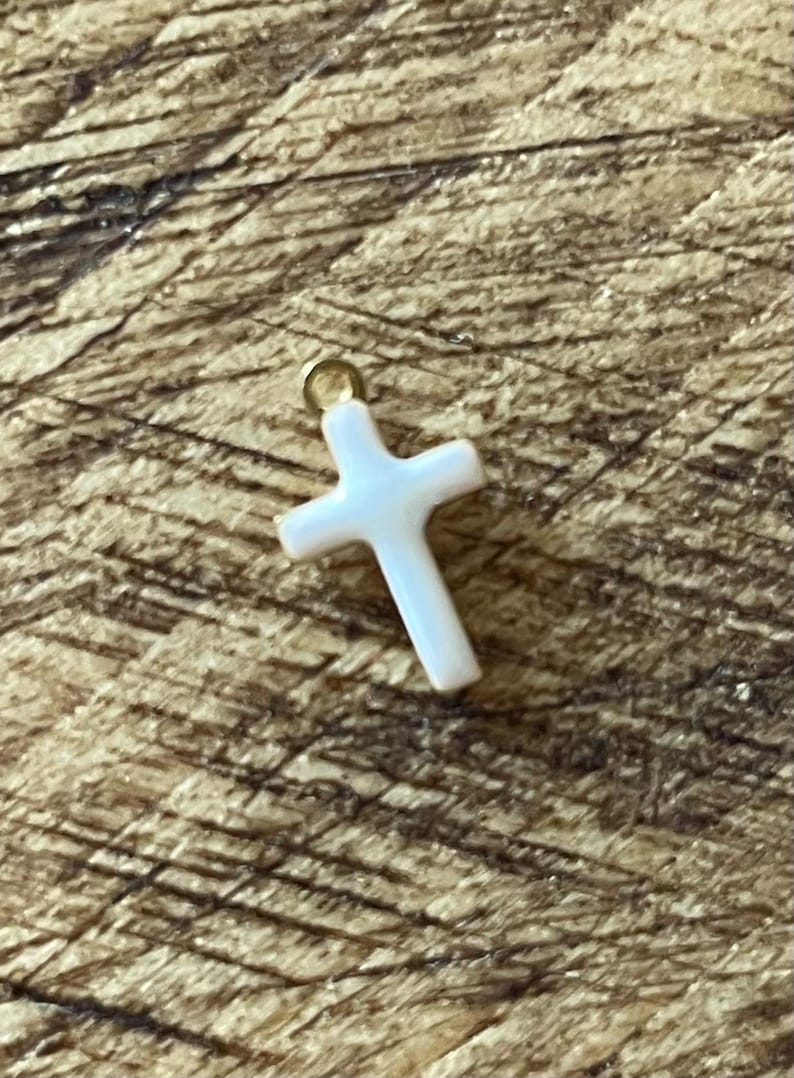 Enamel Cross Charm: Colorful Stainless Steel Pendant (1cmx0.5cm) - Etsy
