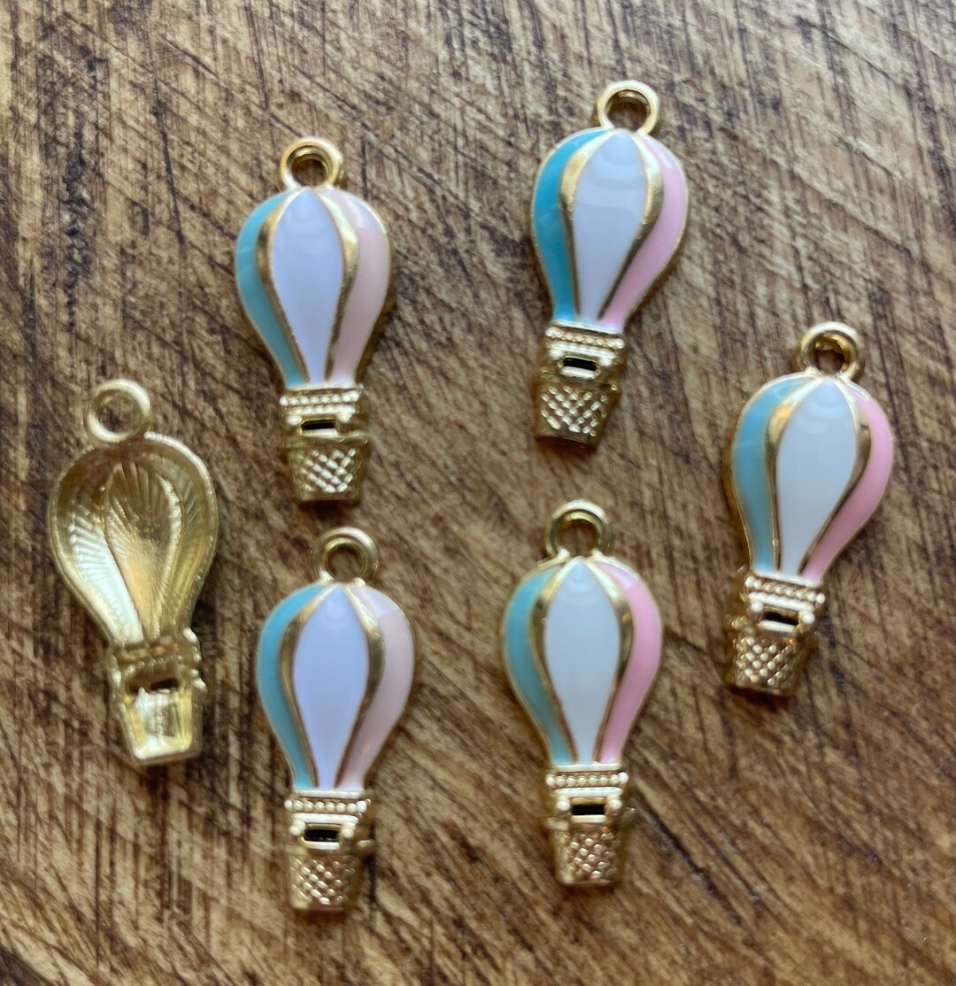 Hot Air Balloon Jewelry Charm in Pastel Colors,balloon Pendant for Diy ...