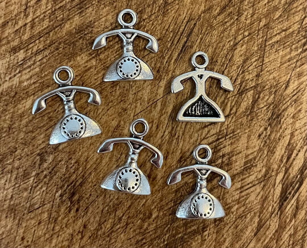 Retro Phone Charms for Jewelry,funky Phone Pendants,antique Silver ...