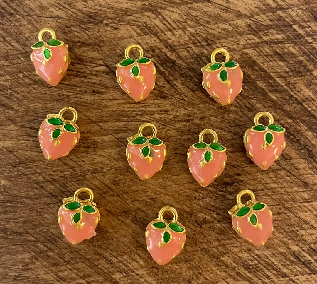 Strawberry Charms for Jewelry,pink Strawberry Pendants,diy Charms for ...