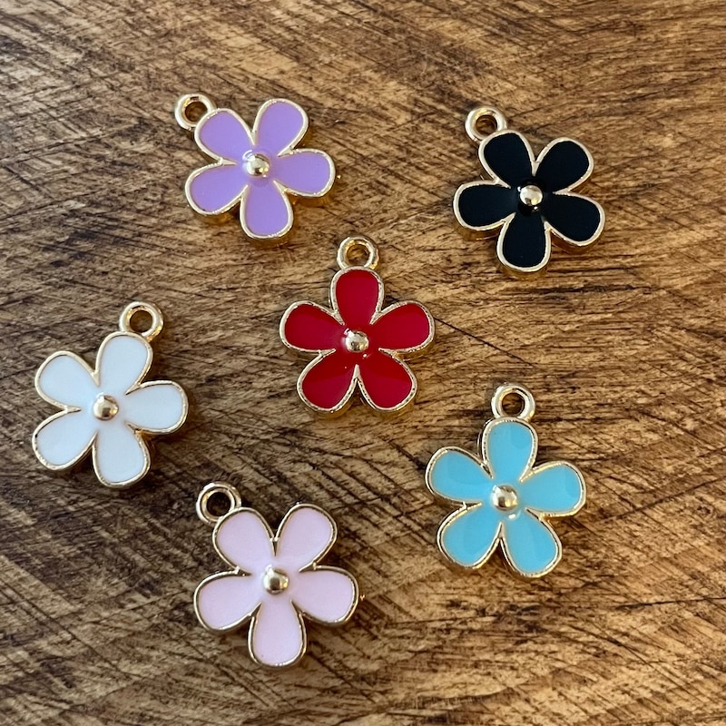 Flower Charms - Etsy