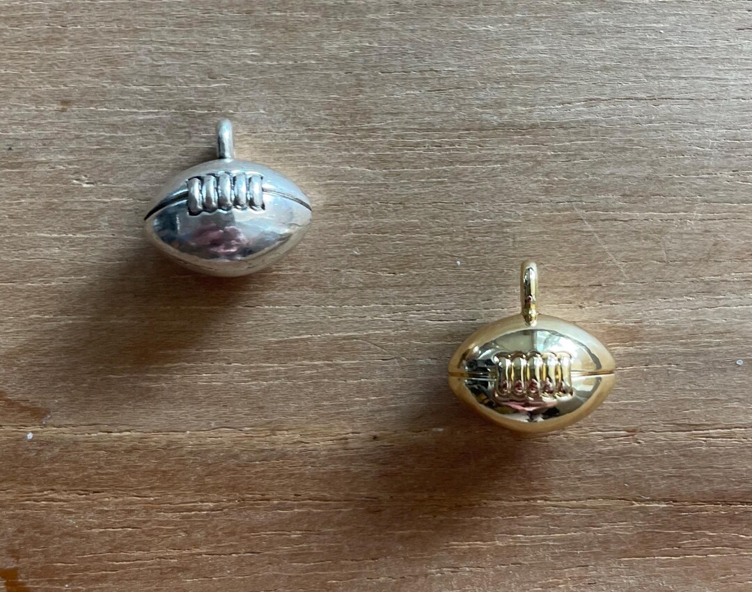 16K Gold Plated Football Charm: DIY Sports Pendant (13x13 MM) - Etsy