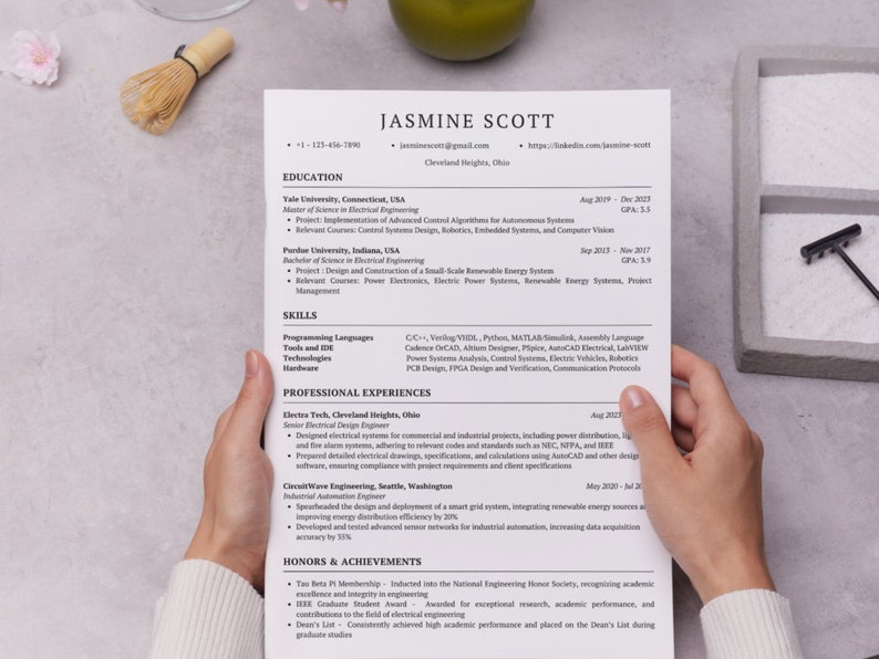 ATS Harvard Resume Template: Modern, Clean CV (google Docs, Word, Canva ...