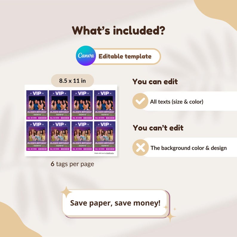 KATSEYE VIP Passes (editable Template) - Etsy