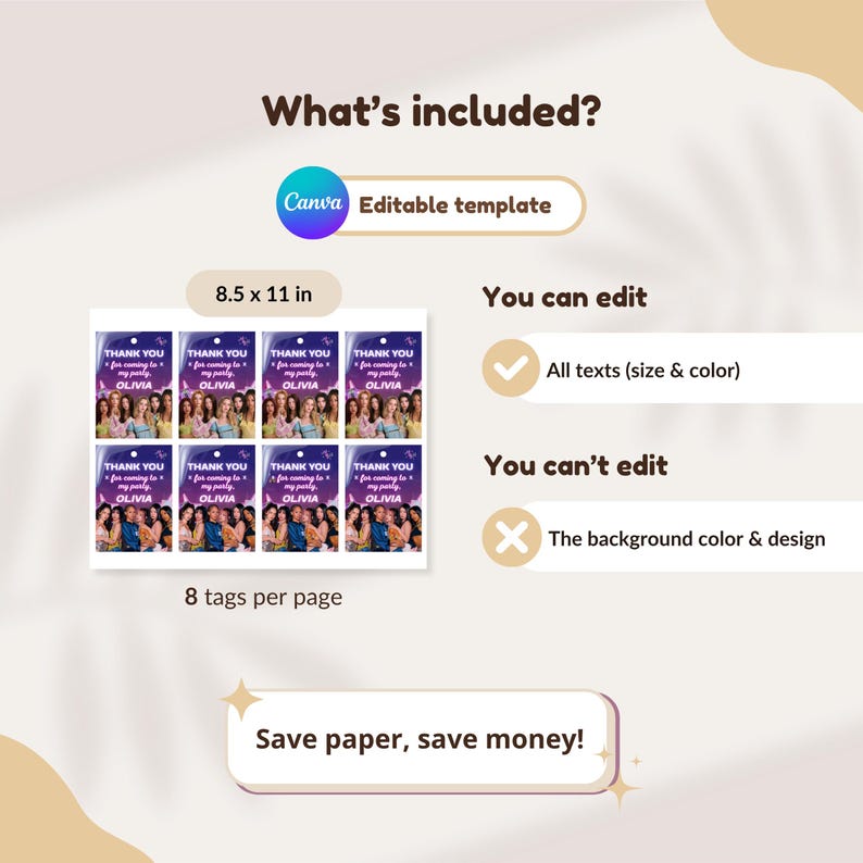 KATSEYE Thank You Tags (canva Editable) - Etsy UK