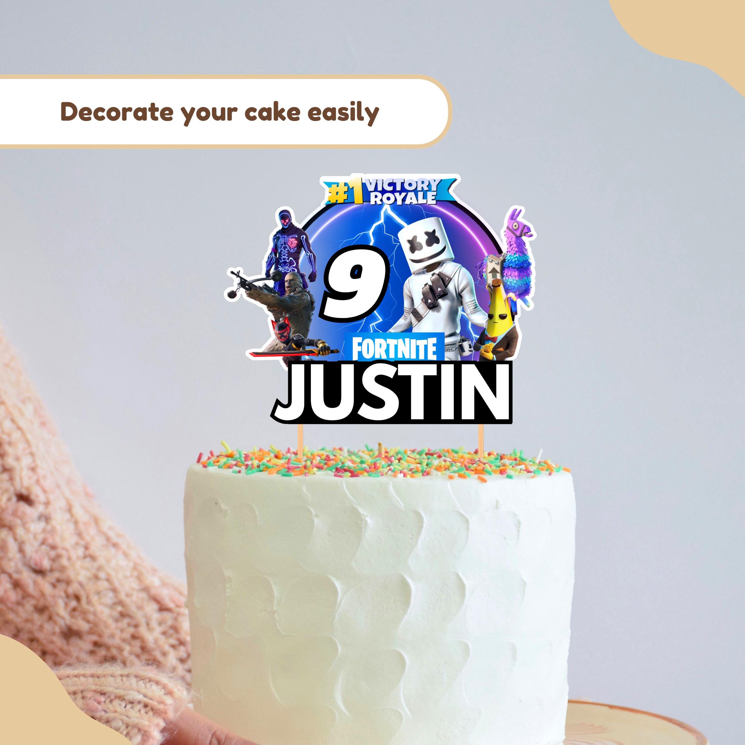 Printable Fort Game Birthday Cake Topper, Customizable Battle Royal ...