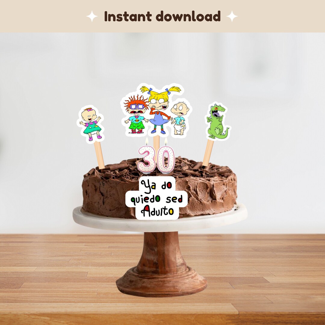 Rugrats Cake Toppers Stickers Printable, Rugrats Birthday Party ...