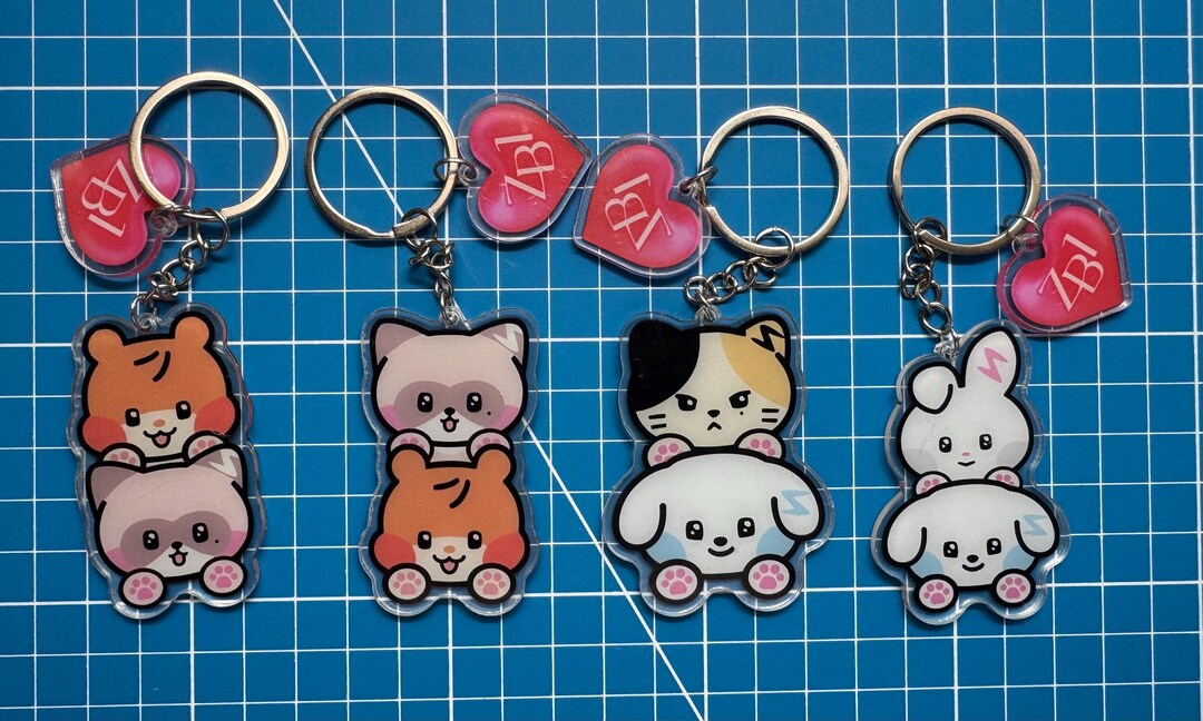 Zerobaseone Zb1 Fan Made Character Acrylic Key Chain Bag Chain ...