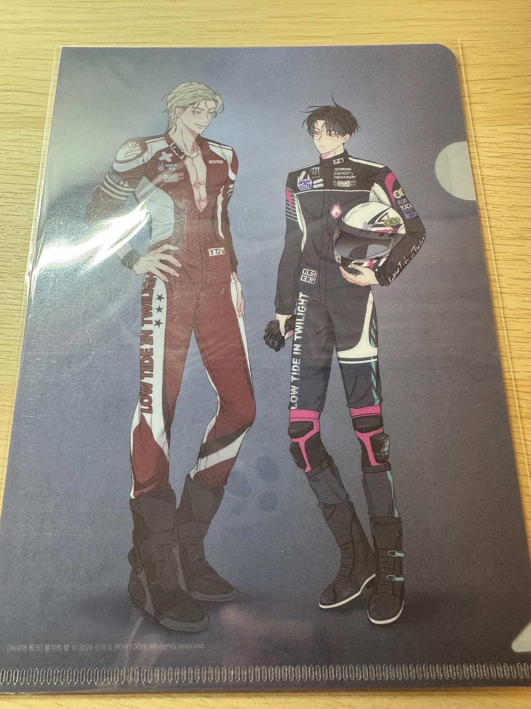 Korean Manhwa Racing to Another Pink File Folder + Couple Postcard ...