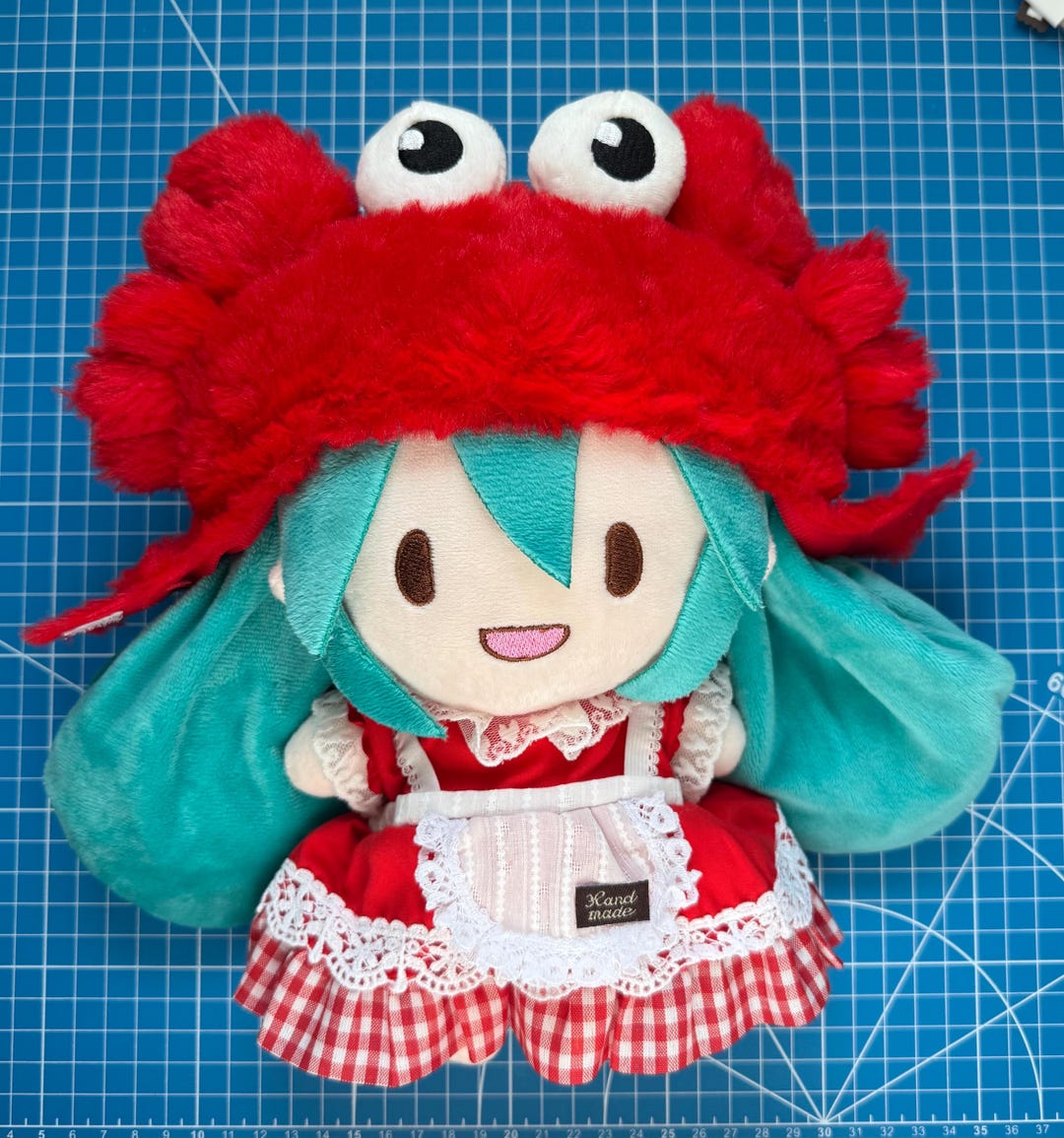 Hatsune Miku Stuffed Toy Plush Doll 28cm Red Chef Maid Dress Set - Etsy