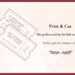 Printable Love Coupons Bundle Pink 20 Coupons Mother's Day Gift for Mom ...