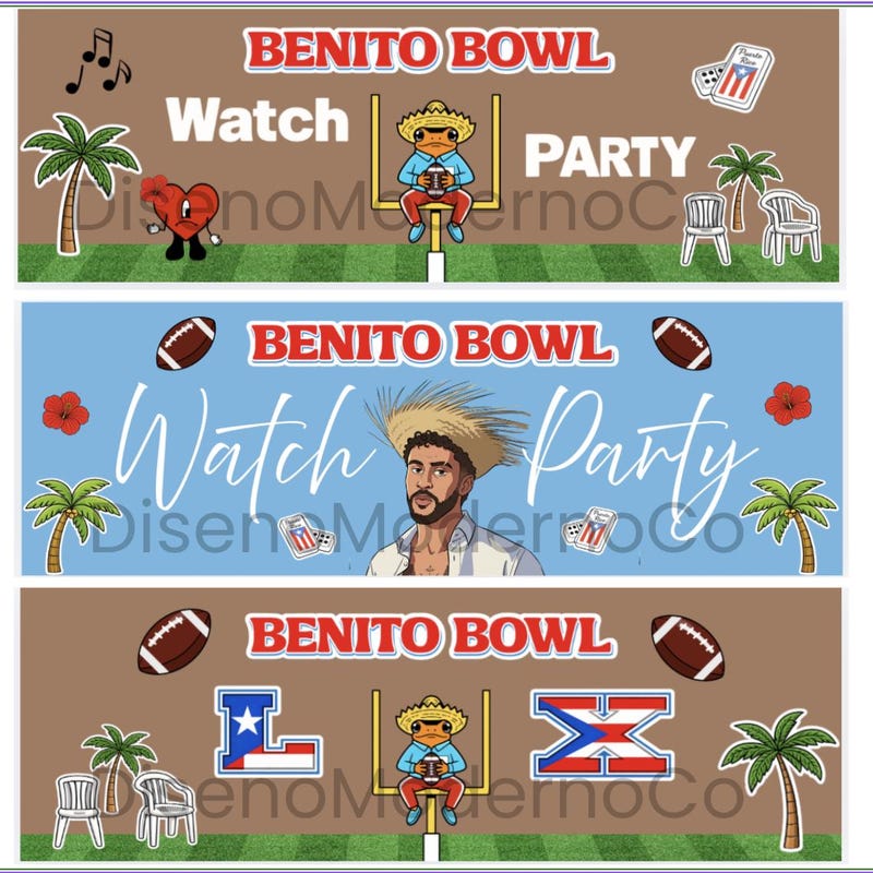 Bad Bunny Superbowl Banner - Etsy