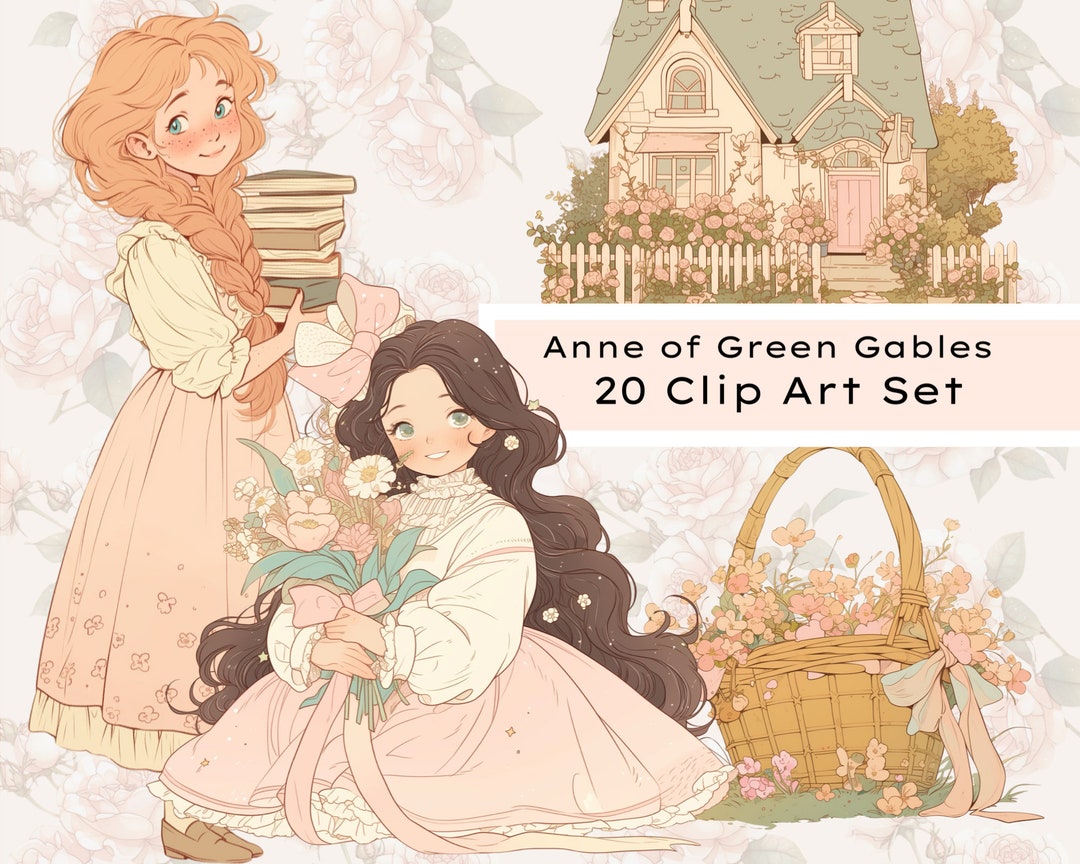 Anne of Green Gables Clip Art Set: PNG Collection of 20 Transparent ...