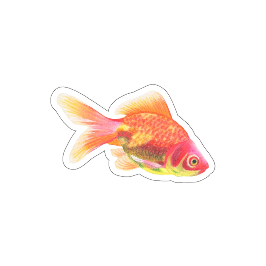 Goldfish Die-cut Vinyl Sticker - Etsy