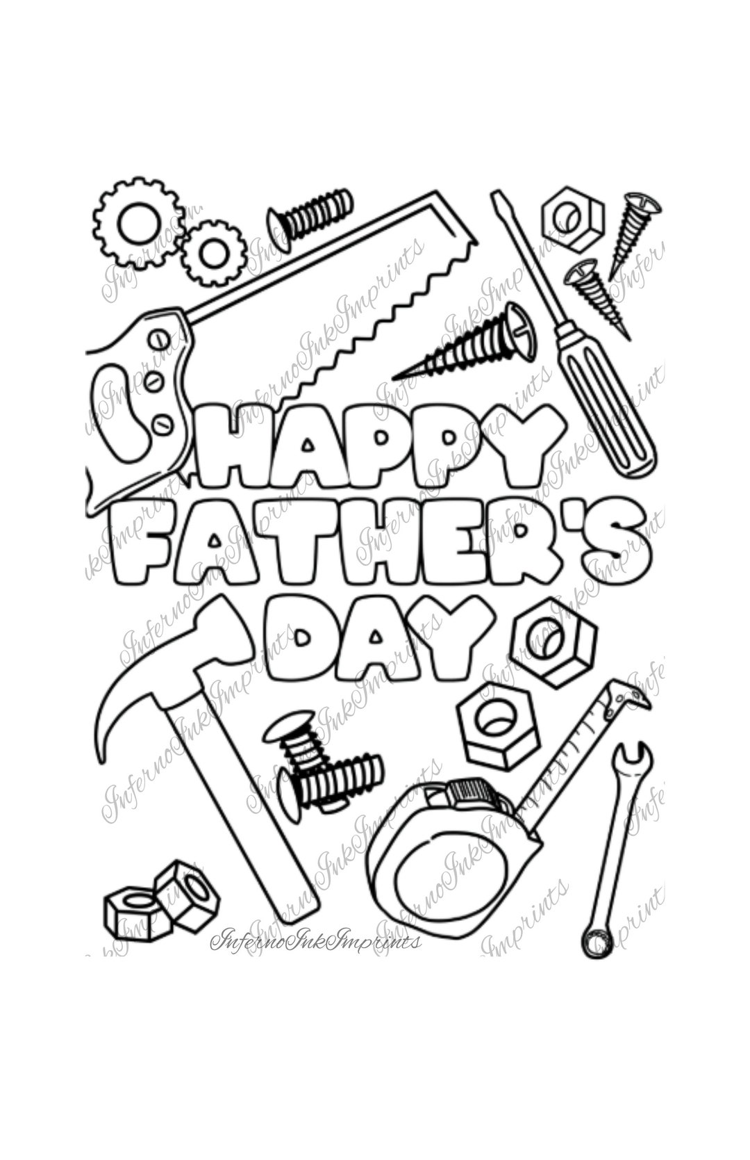Tools Coloring Page, Fathers Day, Dad Crafts, Church, Preschool ...
