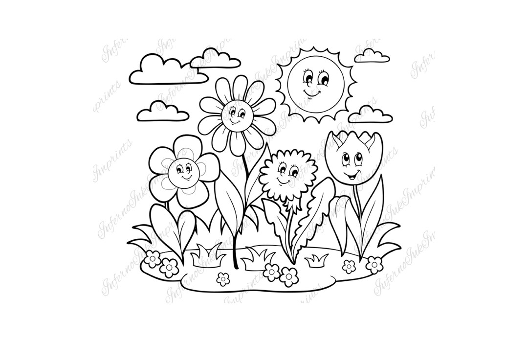 May Day, Beltane Coloring Page, Maypoles, Flowers, Spring, Pagan ...