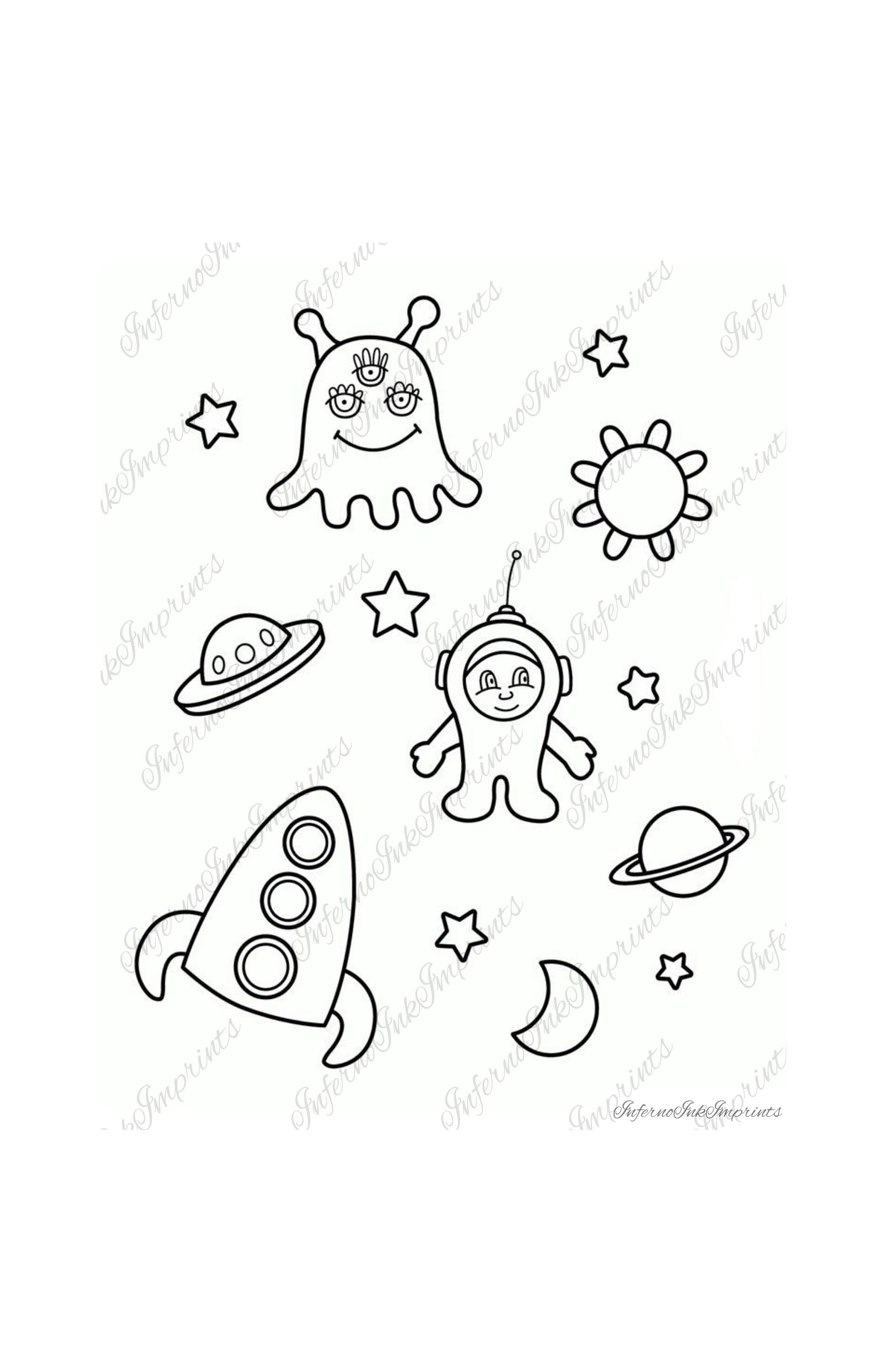 UFO Day, Coloring Page, Flying Object, Roswell, Area 51, Easy Crafts ...