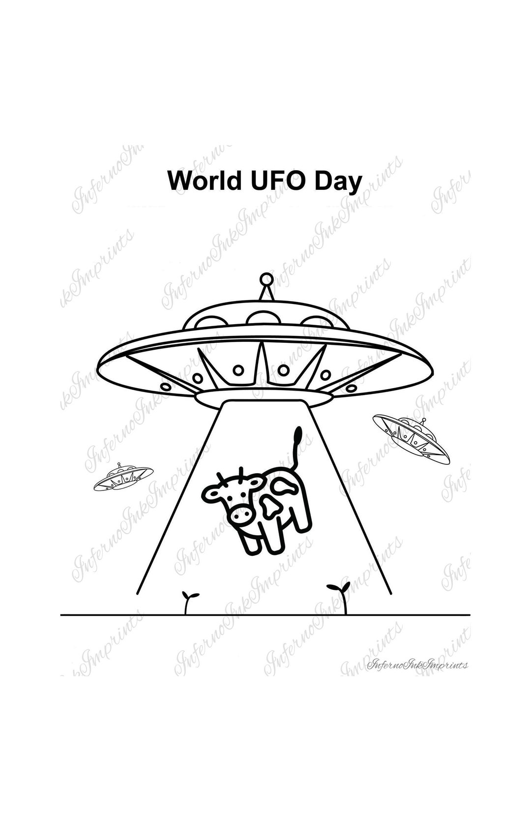 UFO Day, Coloring Page, Flying Object, Roswell, Area 51, Easy Crafts ...