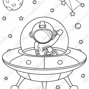 UFO Day, Coloring Page, Flying Object, Roswell, Area 51, Easy Crafts ...