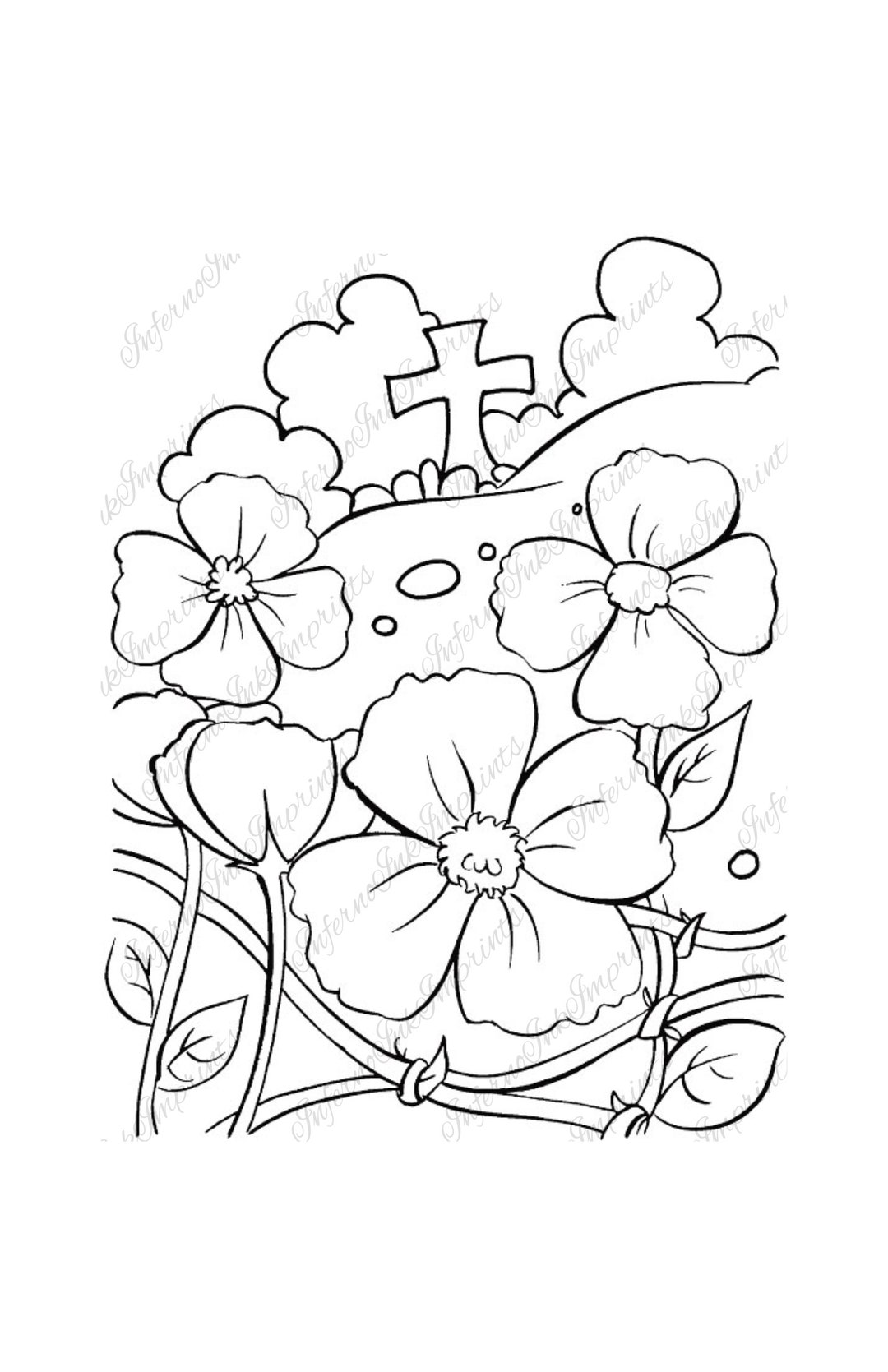 Poppy Field Coloring Page ANZAC Day, Poppies, World War I, Soldiers ...