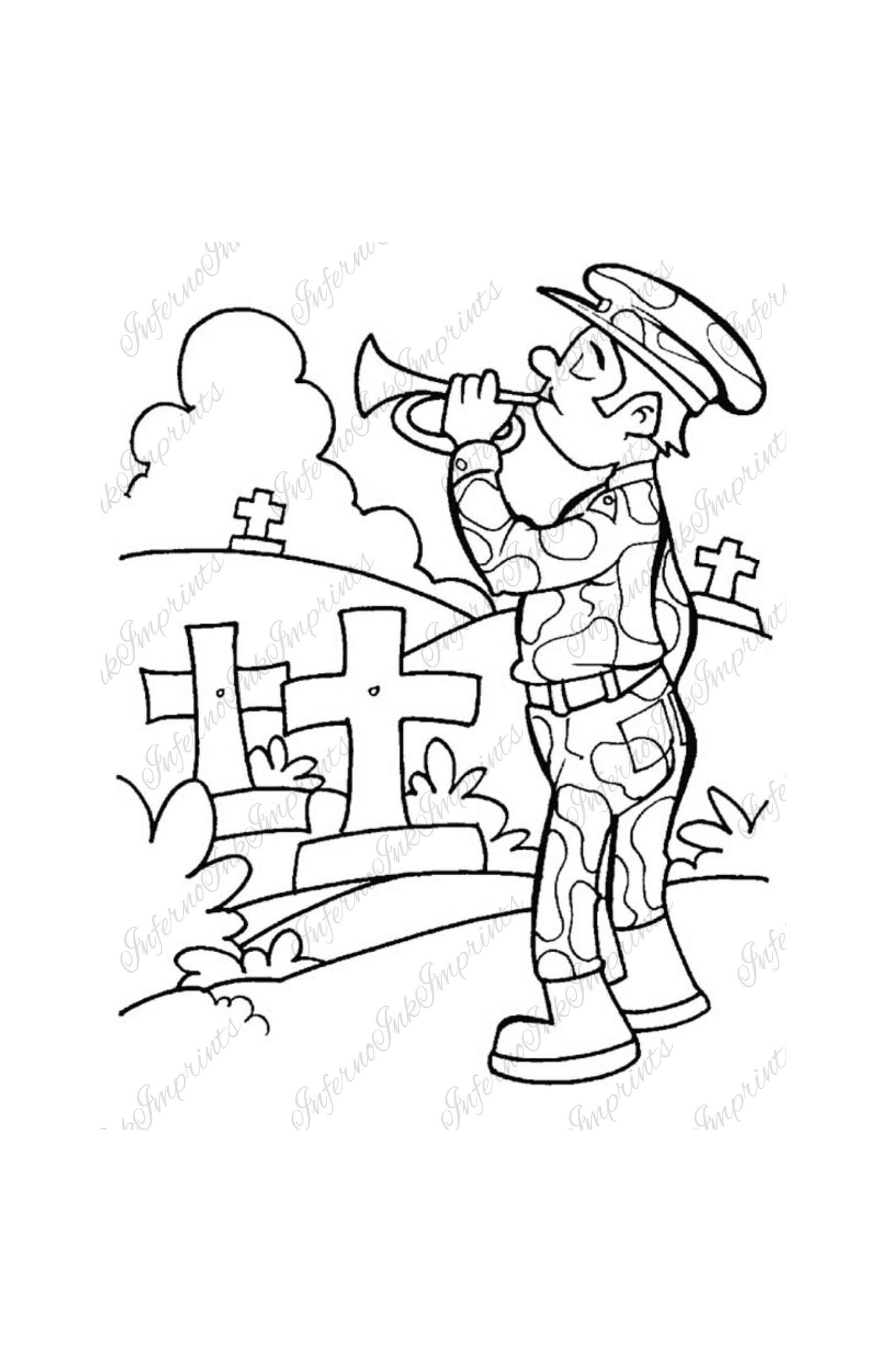 Soldier Memorial Coloring Page ANZAC Day, Poppies, World War I ...