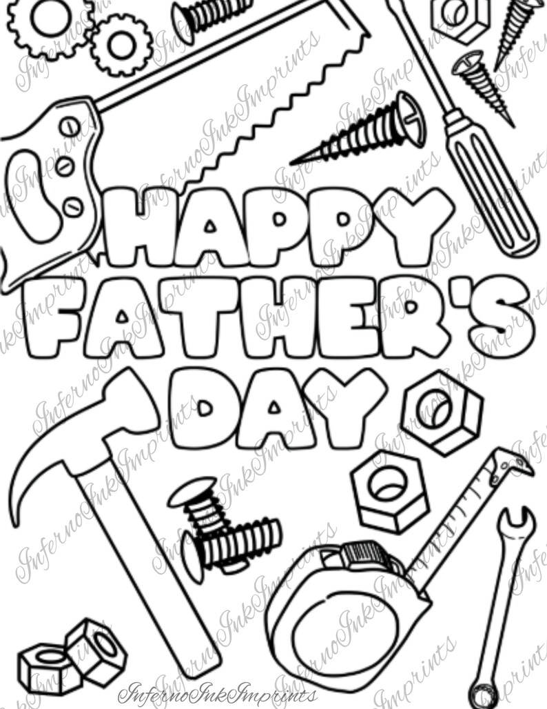 Tools Coloring Page, Fathers Day, Dad Crafts, Church, Preschool ...