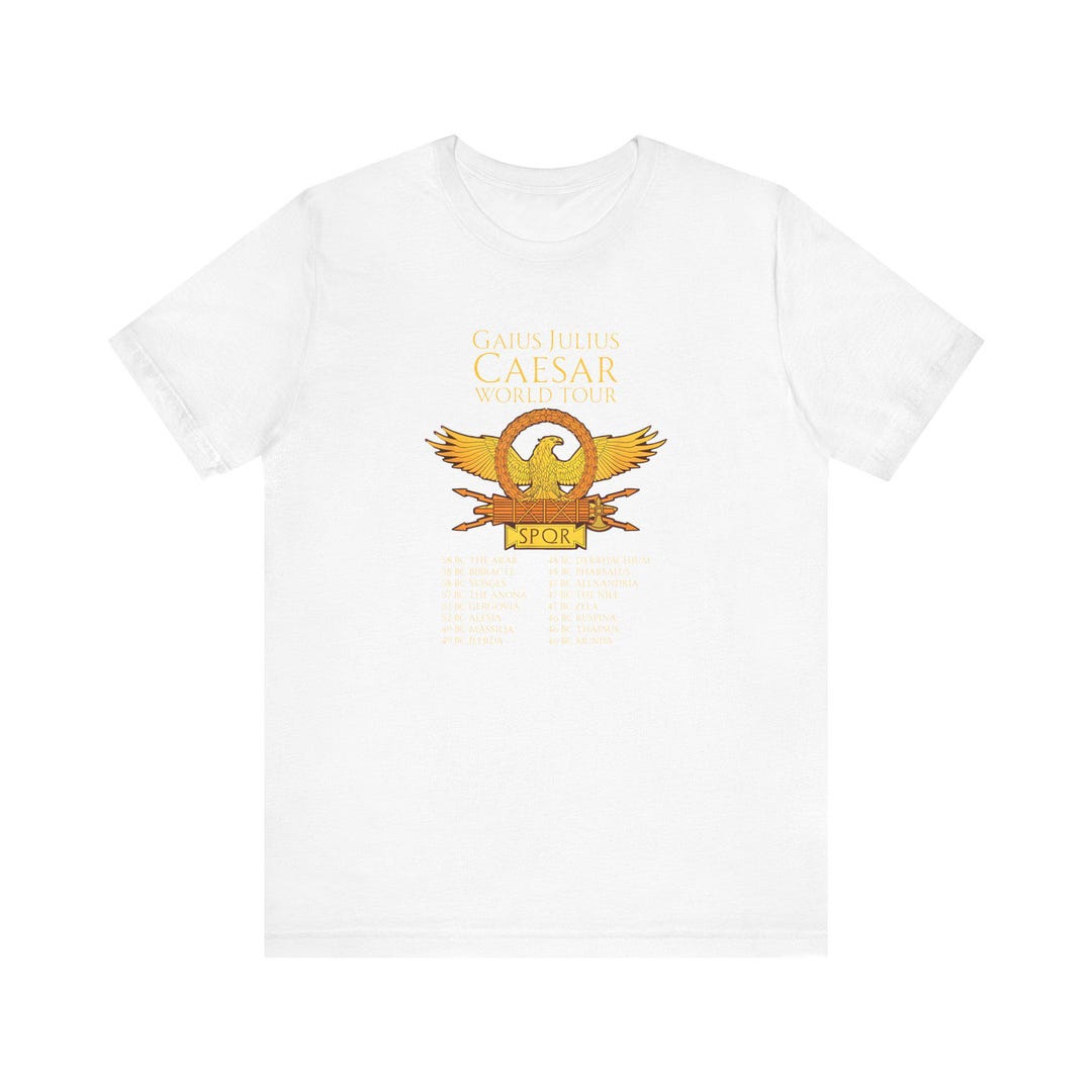 Gaius Julius Caesar World Tour T-shirt Roman Empire Parody Tee Vintage ...
