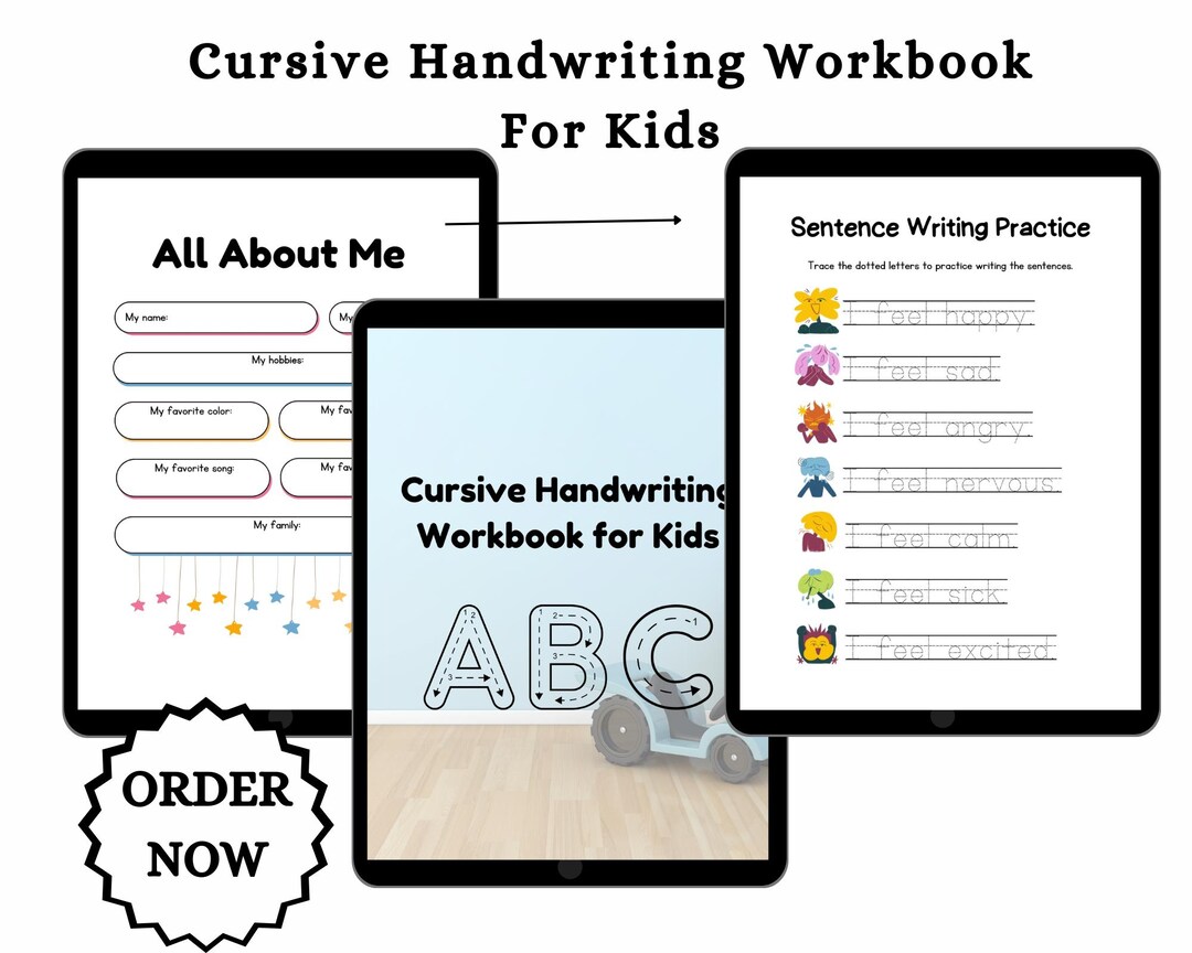Cursive Writing Workbook for Children Skill-building & Enjoyable Ideal ...
