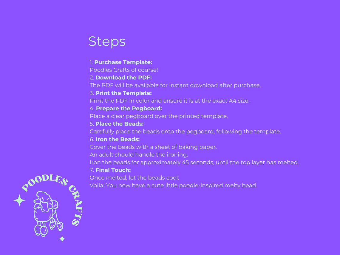 Printable Download - Doll House Hama Bead Template - Kids Craft ...