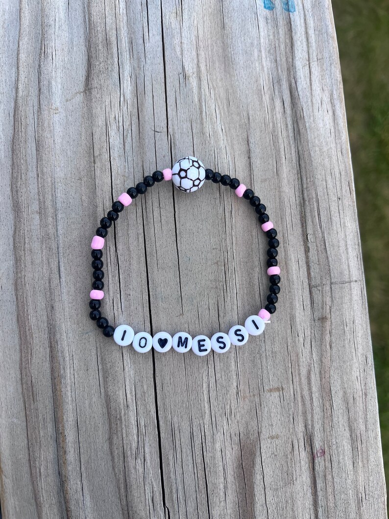 Lionel Messi Inter Miami Soccer Bracelet - Etsy