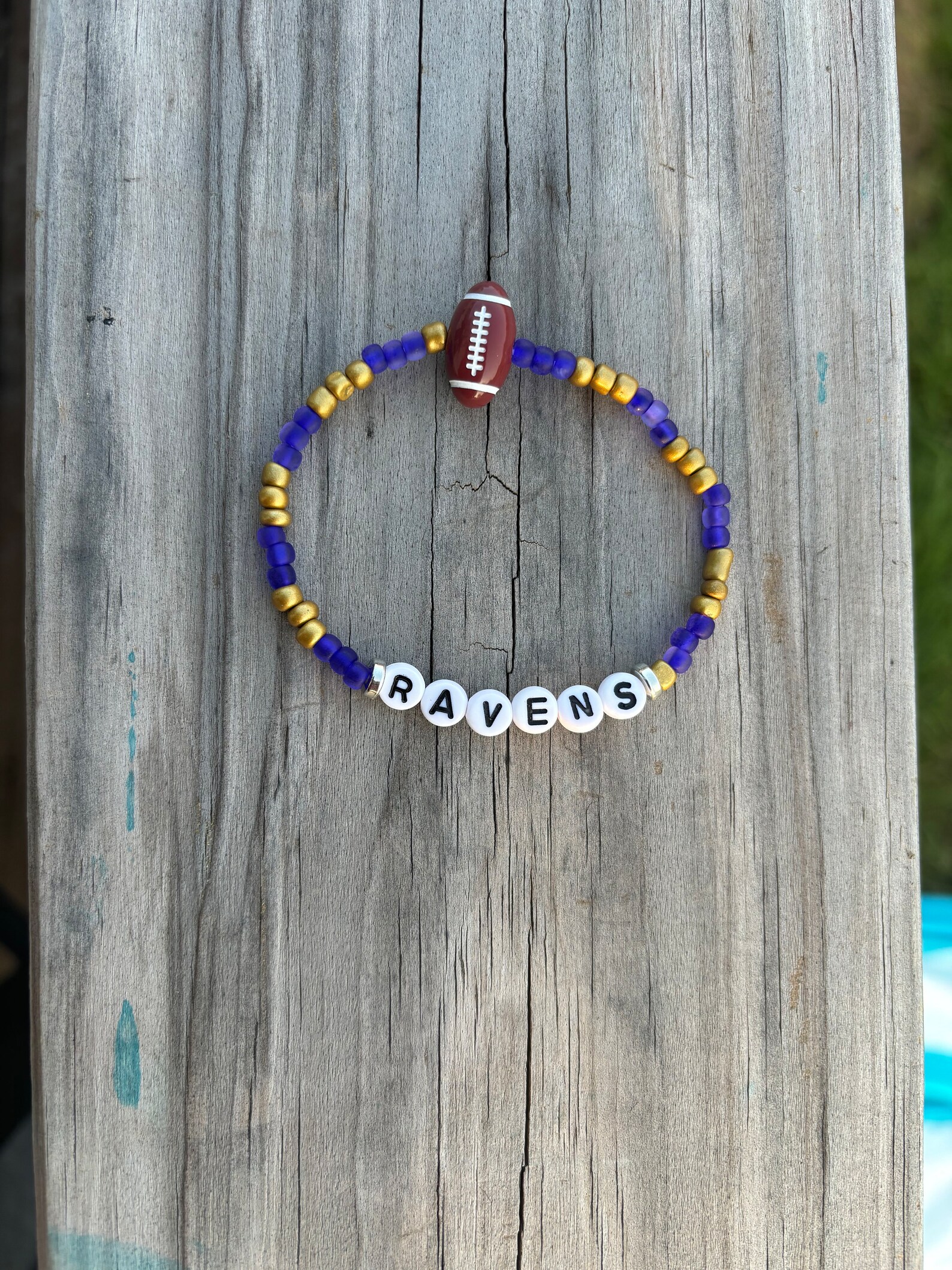 Baltimore Ravens Football Bracelets - Etsy