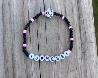 Lionel Messi Bracelet, Soccer Bracelet, Inter Miami, Gift for Him, Give ...