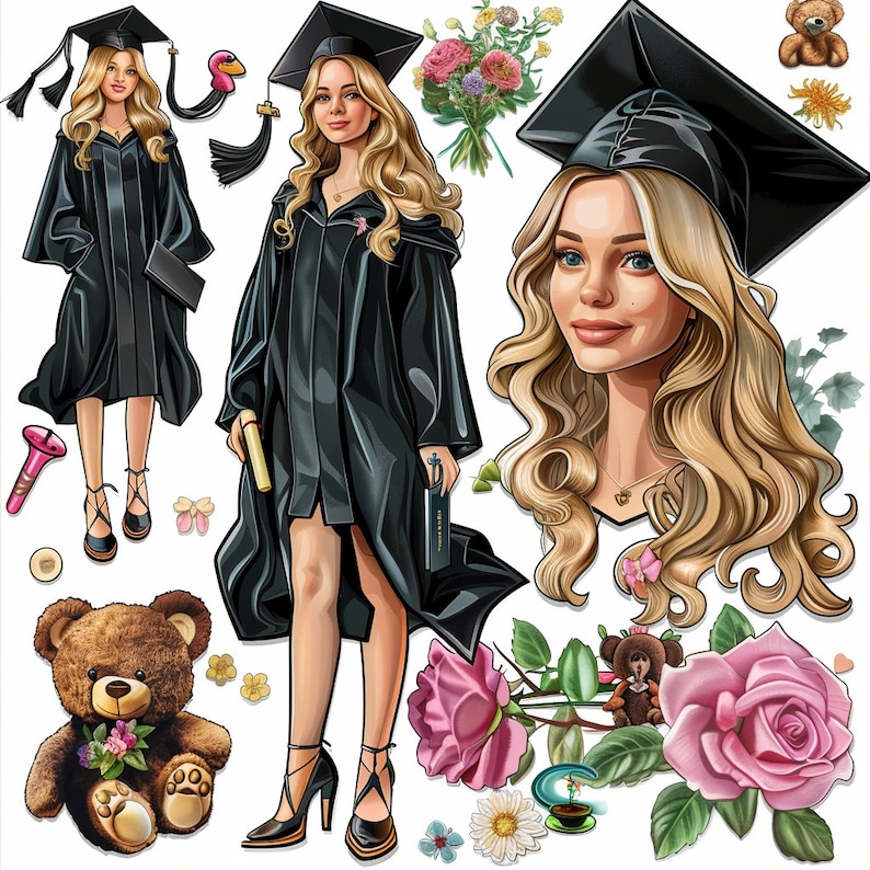 Watercolor Graduation Png/ Graduation Cap/ Graduation Clipart ...