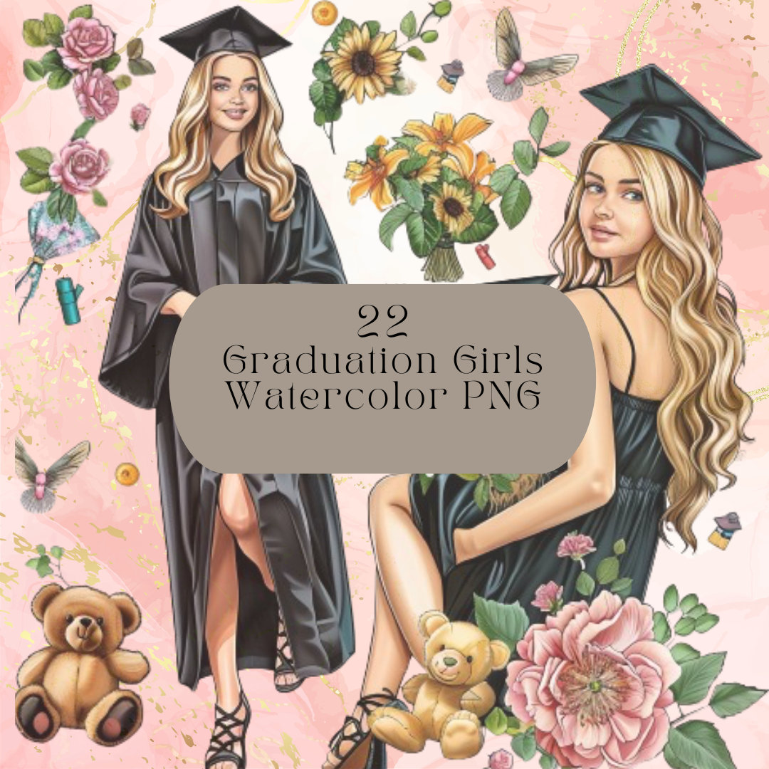 Commercial Use, 300 DPI, Transparent , Watercolor Graduation PNG ...