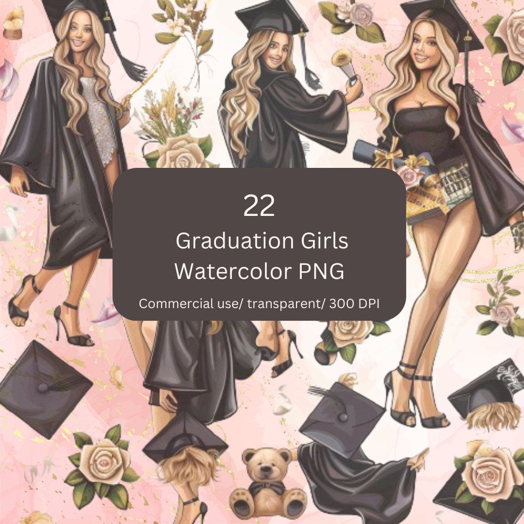 Watercolor Graduation Png, Graduation Cap, Graduation Clipart ...