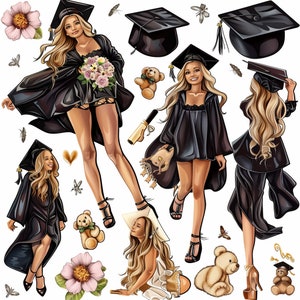 Watercolor Graduation Png/ Graduation Cap/ Graduation Clipart ...